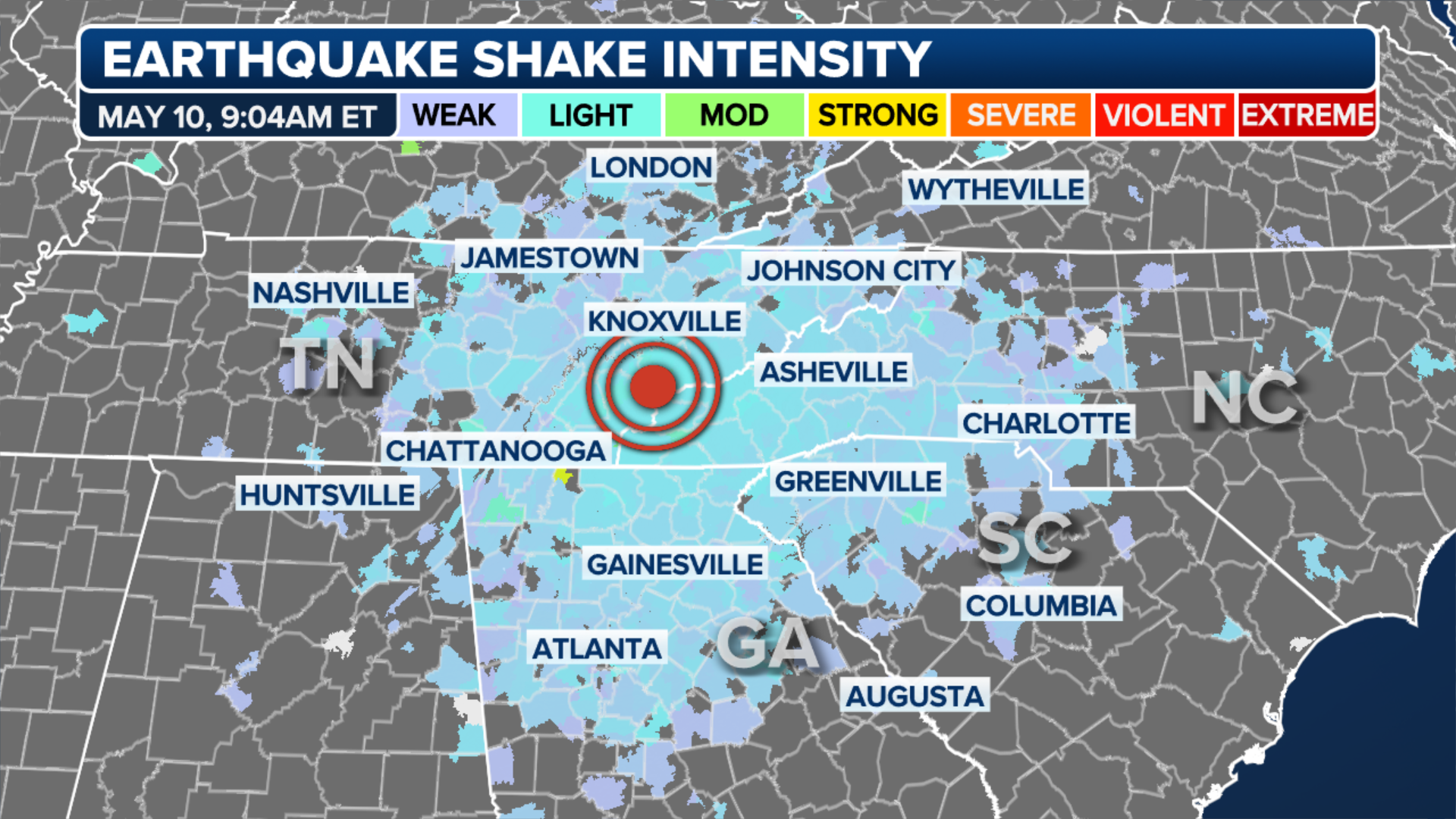 Atlanta, Knoxville rattled as earthquake shakes the Southeast | Fox Weather
